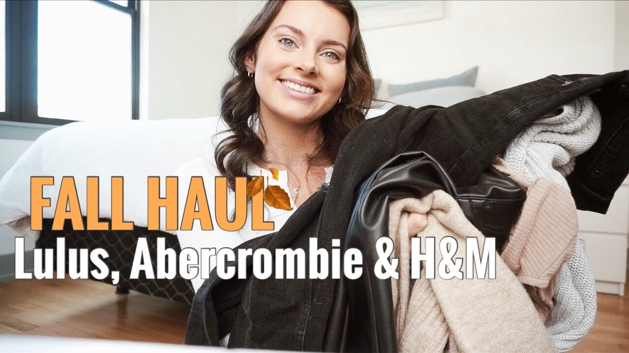 FALL HAUL TRY ON CLOTHING HAUL 2020 🍁🍂 | Lulus, Abercrombie & H&M | All ...