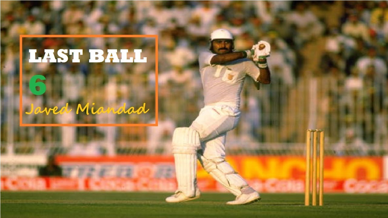 Historical six by Javid miandad || PakvsInd final match || javed ...