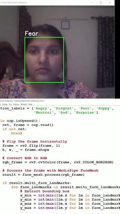 Real Time Emotion Detection using Machine Learning with Python. #coding #python #ml #ai #cv2 ...