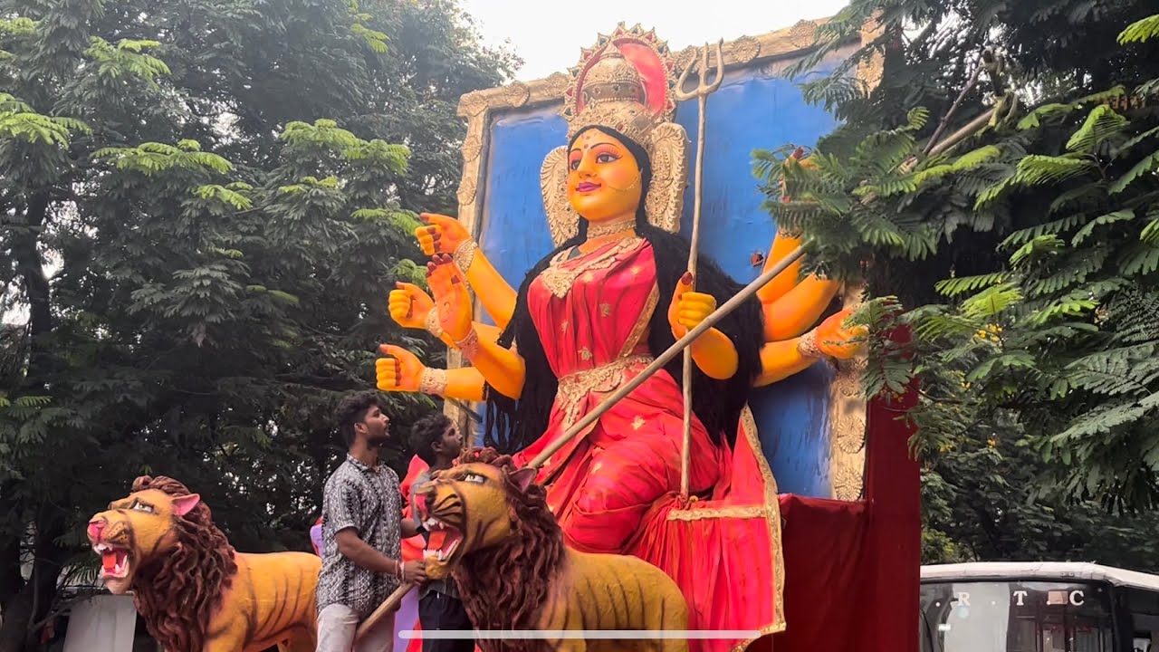 biggest Durga Mata aagman at koti | Durga matha navarathri Maha utsav ...
