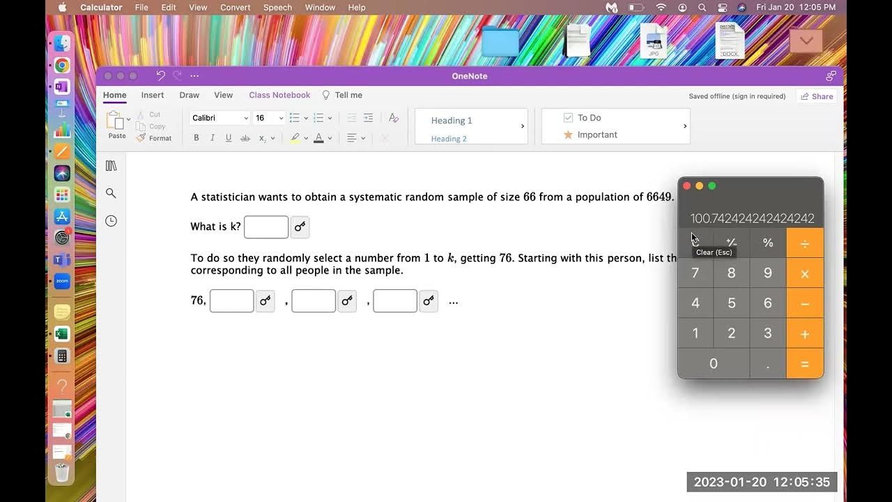 Finding k and the first three people to be sampled in systematic ...