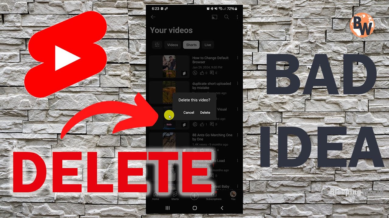 How to Delete YouTube Shorts from Your channel [2024] - YouTube