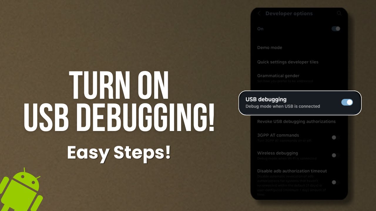 How To Enable USB Debugging on Android? - YouTube