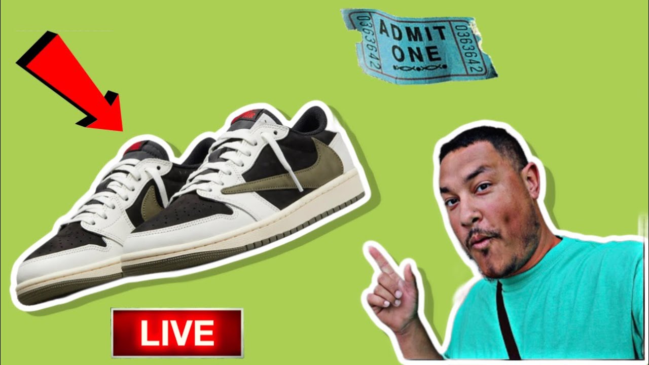 Live Raffles Air Jordan 1 Low Olive X Travis Scott - YouTube
