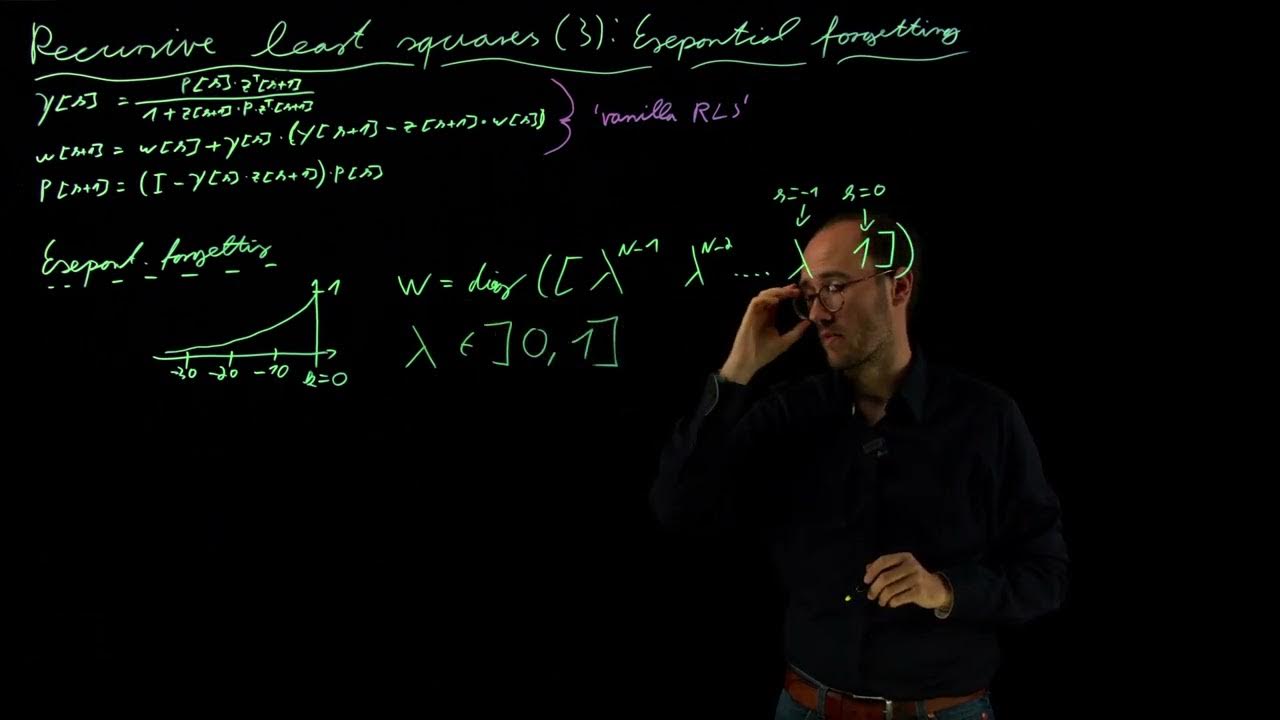 Recursive least squares: exponential forgetting (DS4DS 2.14) - YouTube