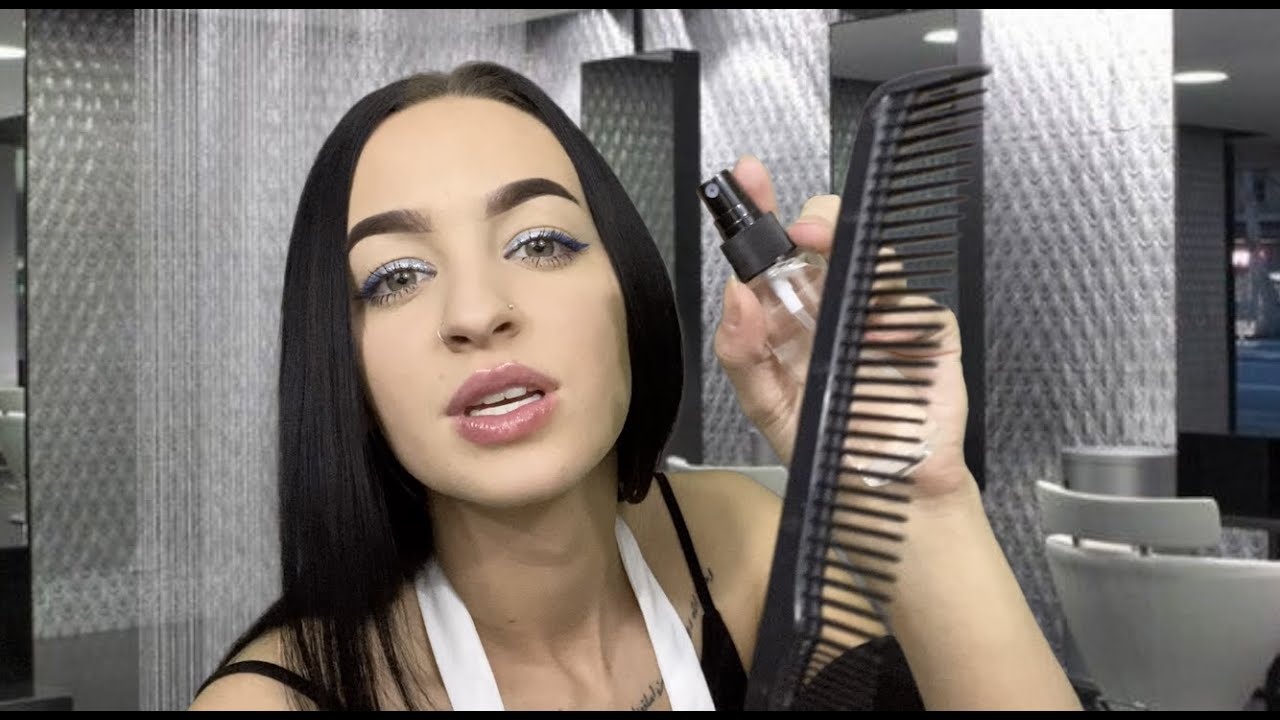 [ASMR] Cutting Your Hair - Curtain Bangs - YouTube