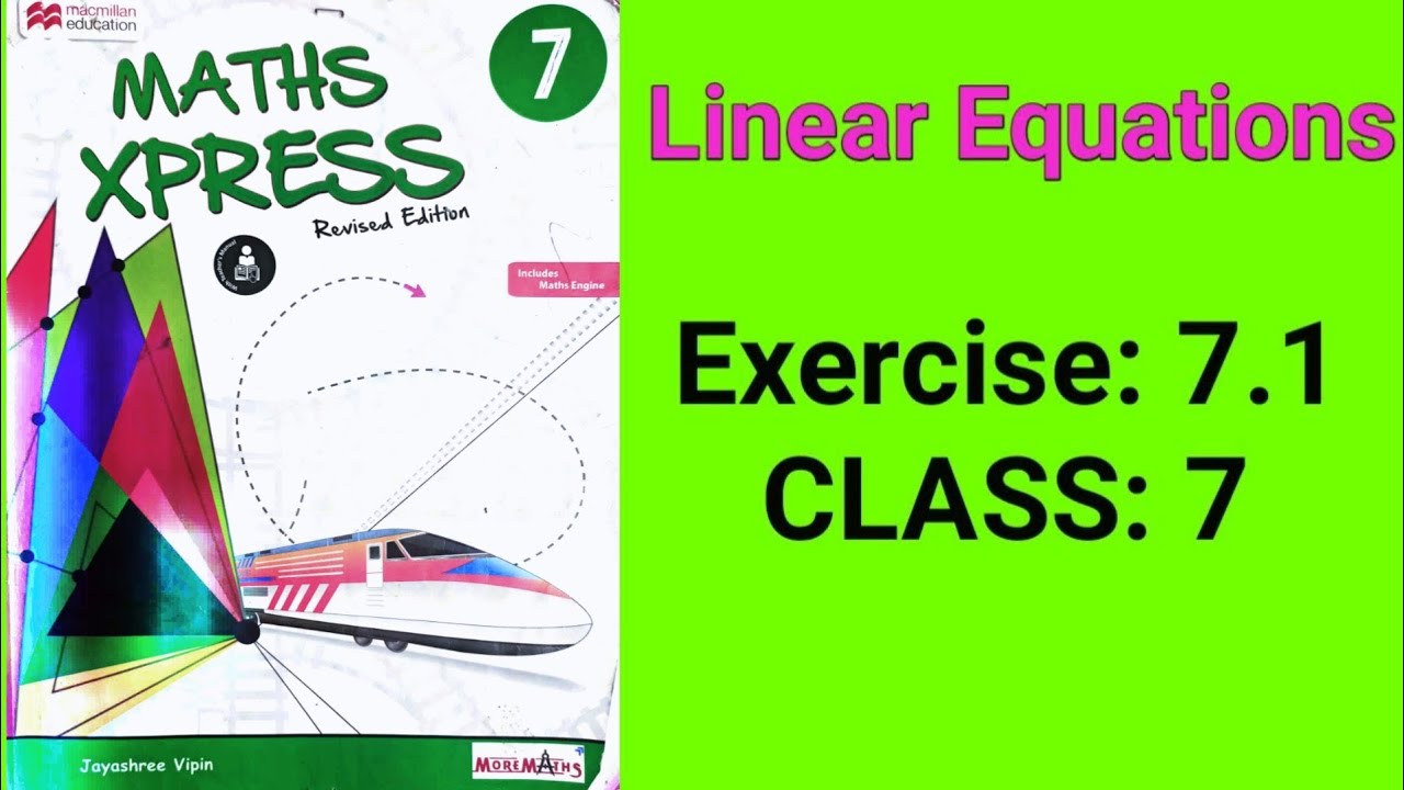 Linear Equations | CLASS 7 | Exercise 7.1| Maths Xpress Book Solutions ...