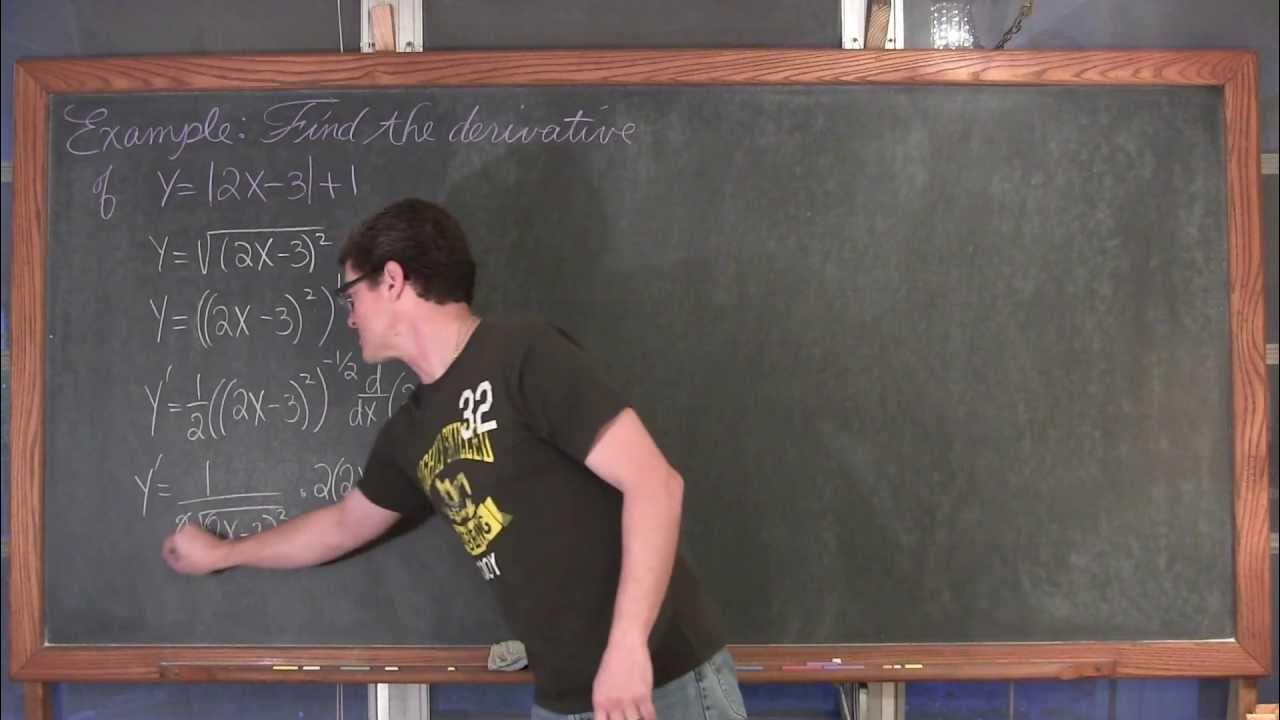Derivative of Absolute Value Functions Calculus 1 AB - YouTube