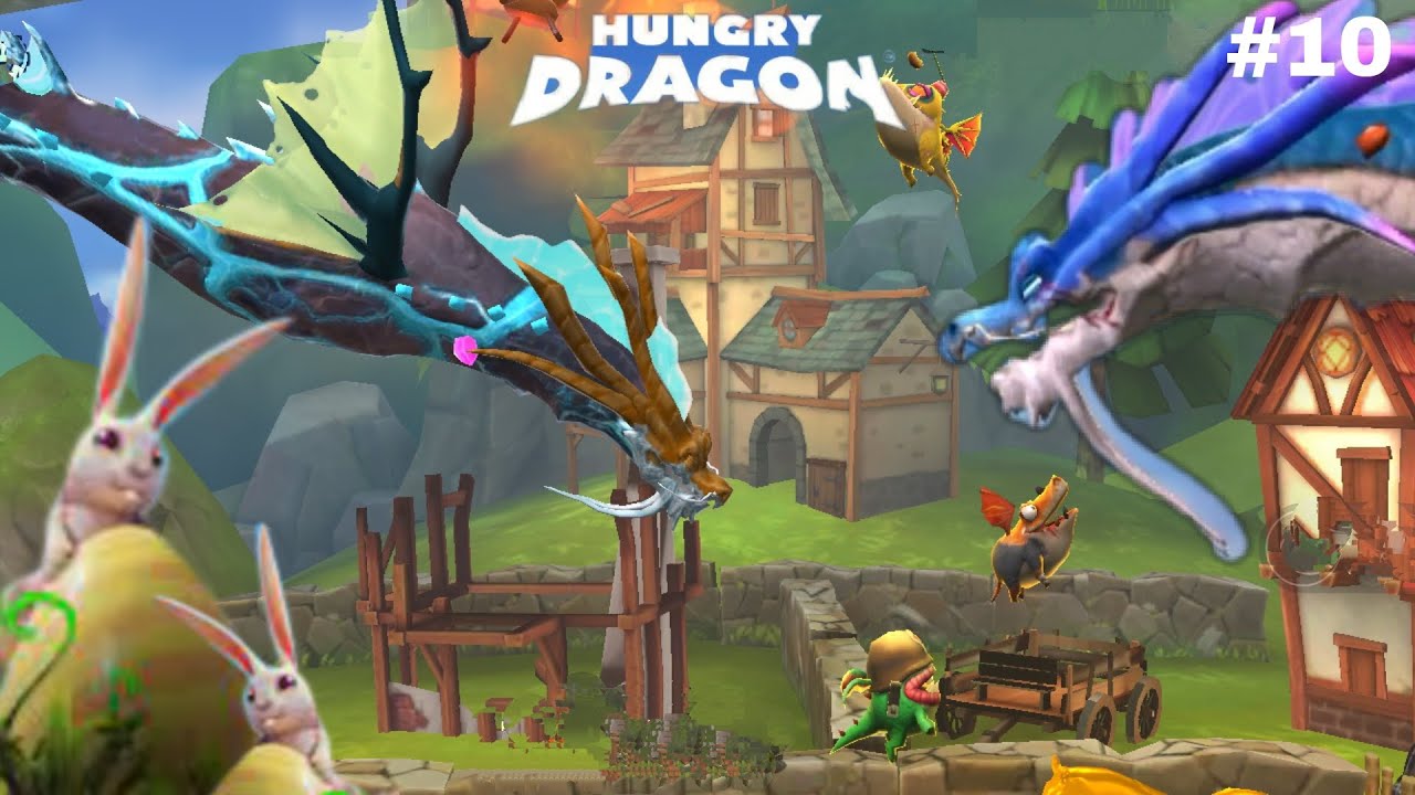 Duel Naga | Game Hungry Dragon | Naga makan kelinci | Naga terbang ...