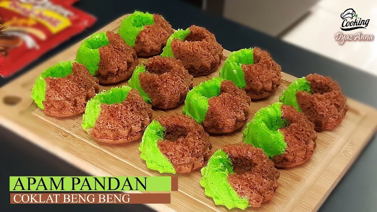 Apam Pandan Coklat Beng-Beng Yang Sedap Gebu | Wajib Cuba.. - YouTube