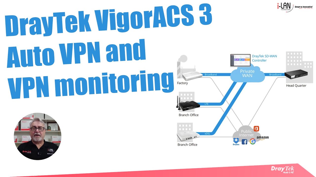 Webinar - DrayTek VigorACS 3 - Auto VPN and VPN monitoring - YouTube