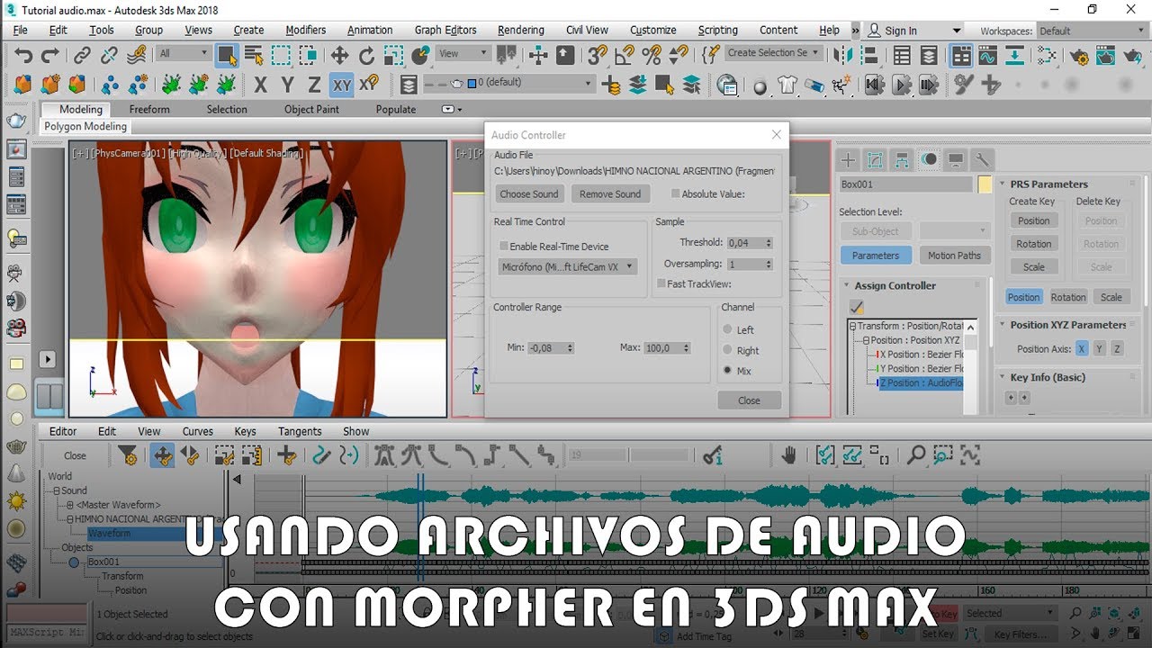 Audio y modificador Morpher en 3ds max - YouTube