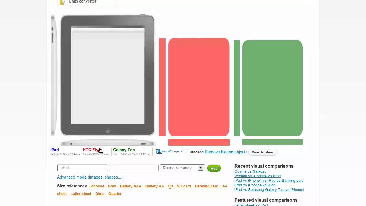 SocialCompare - Visual Sizes Comparison - YouTube