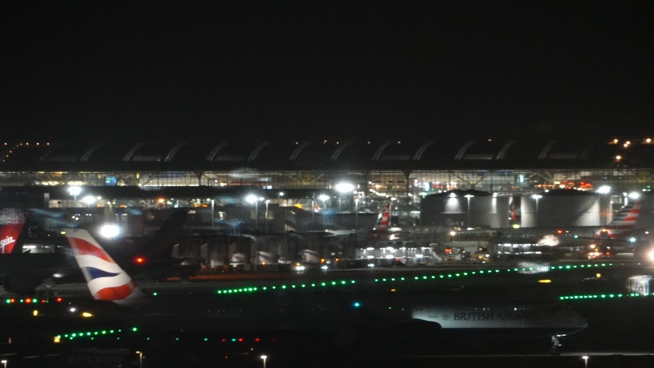 🔴London Heathrow Airport Live Evening 6pm-12am? Emirates Dubai A380 ...