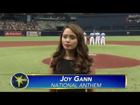 Joy Gann Performing "The National Anthem" for The Tampa Bay Rays vs ...