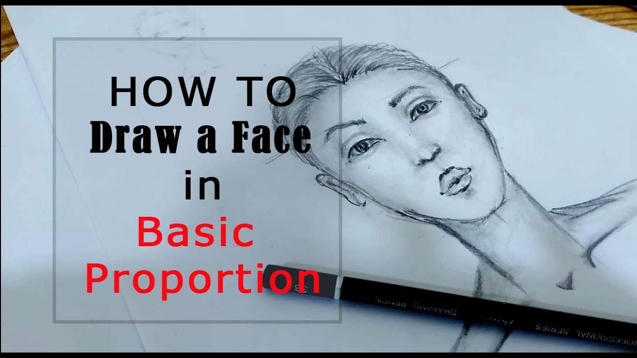 How to Draw Face in basic Proportion | Step by Step tutorial for ...