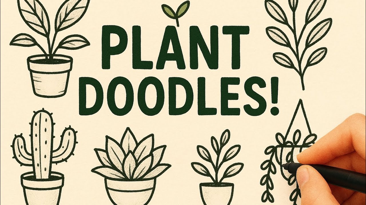 "Cute & Simple Plant Doodles for Beginners"#art #doodling #plant ...