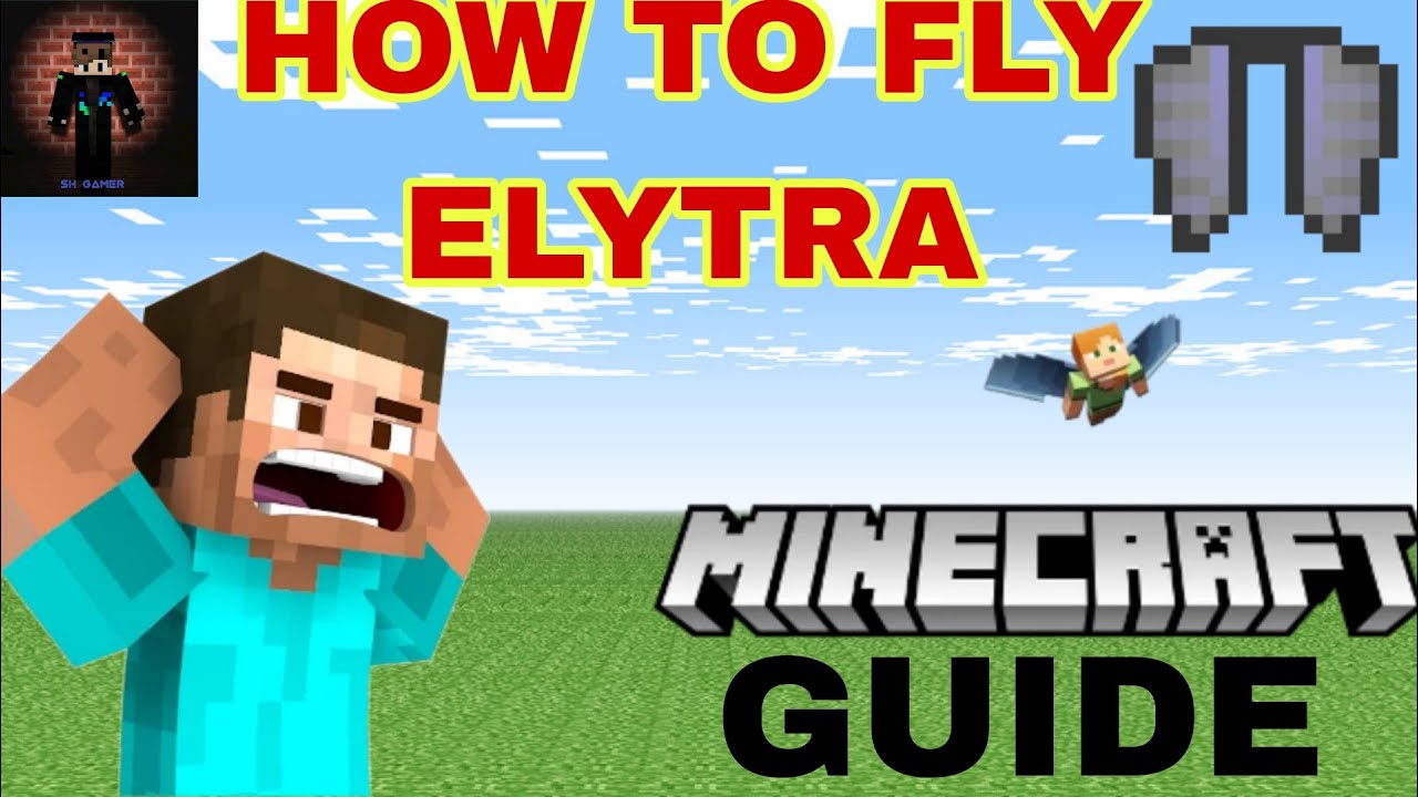 MINECRAFT PE|HOW TO FLY ELYTRA IN MOBILE IN MCPE/#elytra#gaming# ...