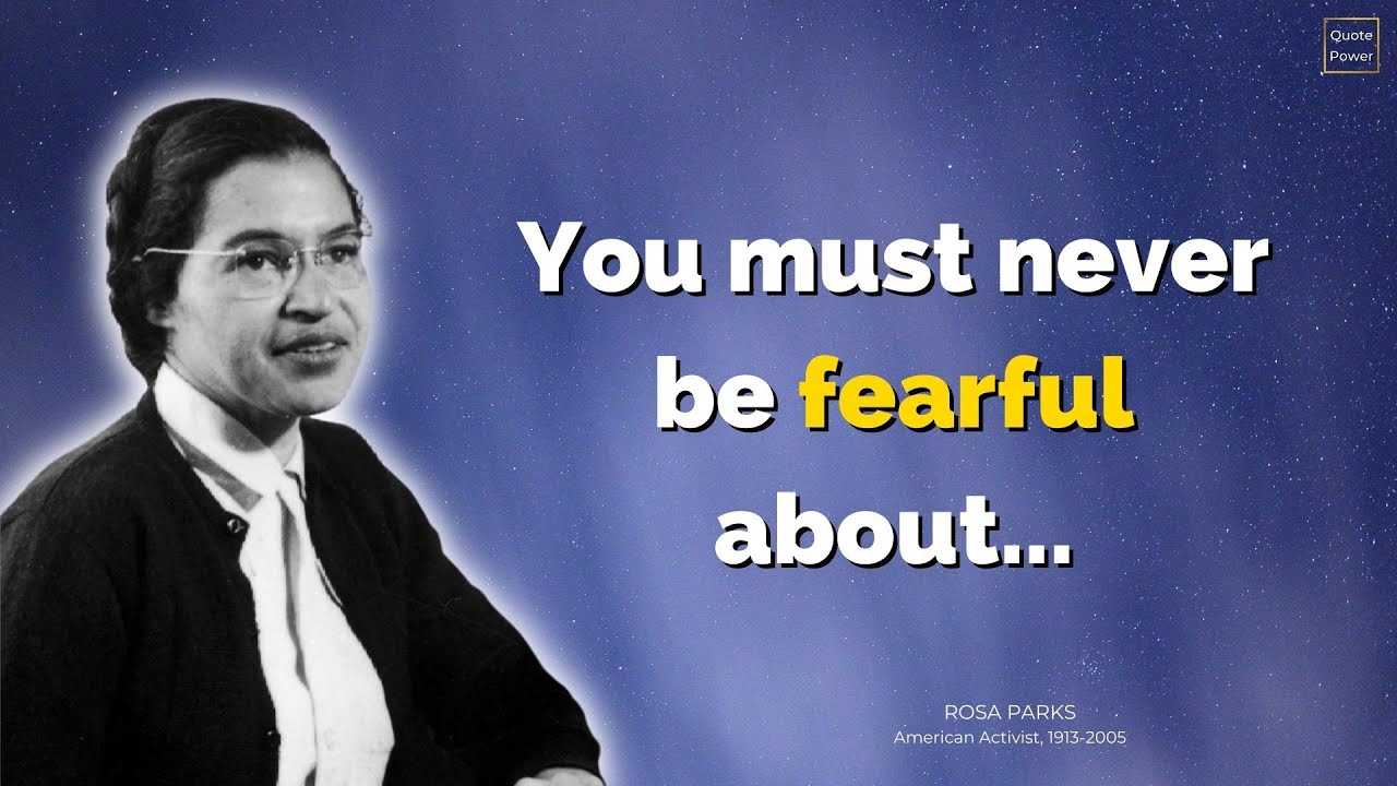 Rosa Parks | Life Quotes | Motivational Speech | Rosa Parks Quotes ...