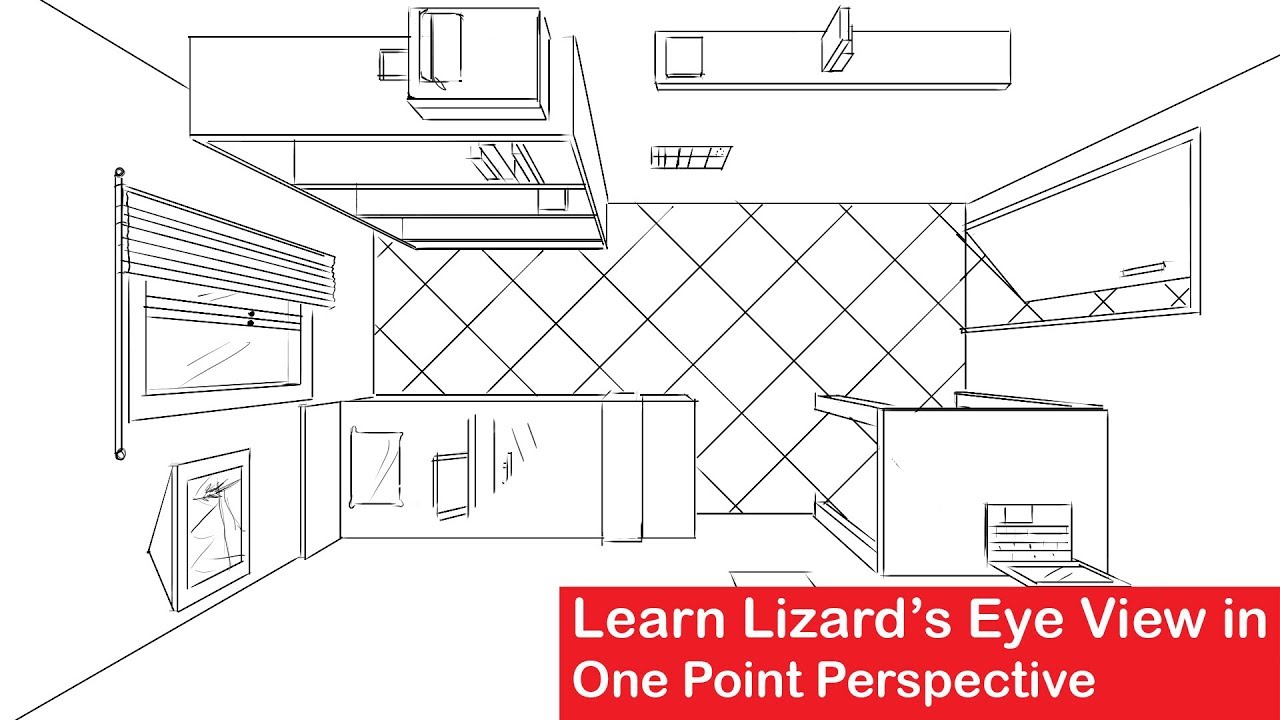 Lizard's eye view in 1 point perspective (Hindi/Urdu) - YouTube