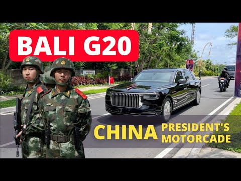 🇲🇨 🇨🇳 China President Xi Jinping's motorcade at the G20 Summit BALI 2022. Bali Indonesia