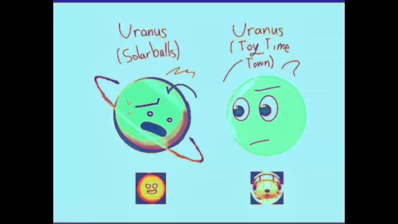 Uranus (solarballs) meets Uranus (Toy Time Town) - YouTube