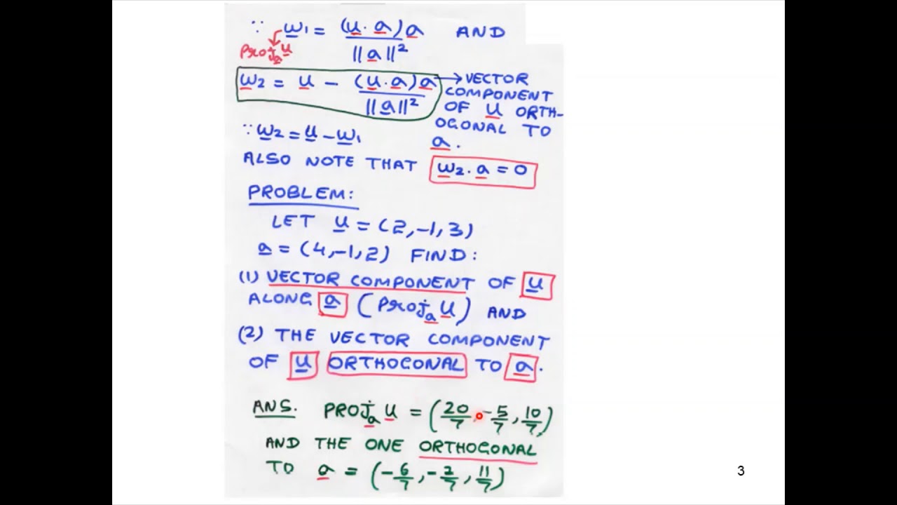 08B ORTHOGONAL PROJECTIONS, INNER PRODUCT SPACE - YouTube
