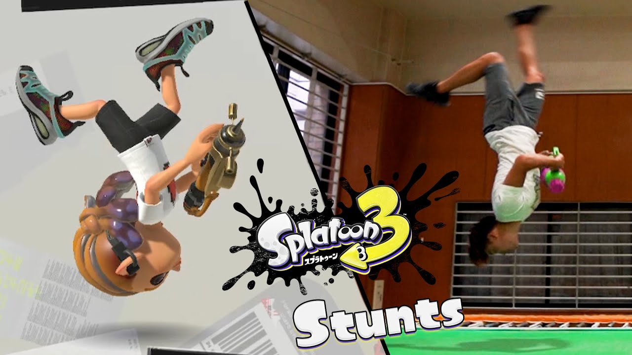 Stunts From Splatoon 3 Emote In Real Life - YouTube