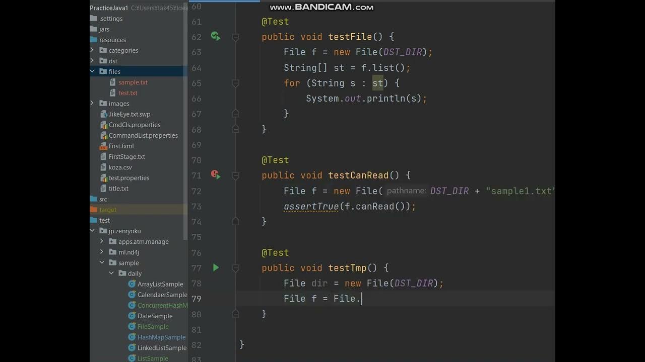 Java でFileクラスのcreateTempFileメソッドを使ってみました。一時ファイルを作成します。TMPファイルの名前は重複しません。 - YouTube