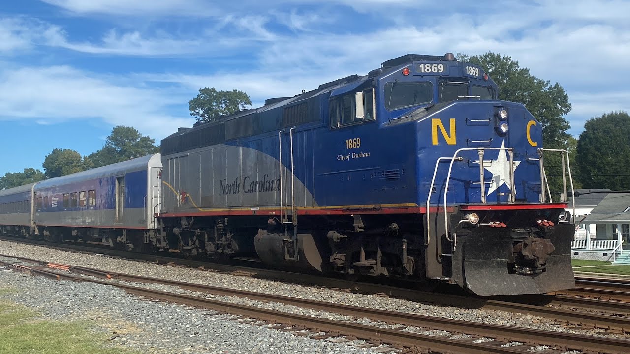 Amtrak 75 arrives at Kannapolis station. 10-9-2024 - YouTube