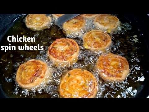 Chicken Spin Wheels - crispy snack recipe | perfect evening snack - YouTube