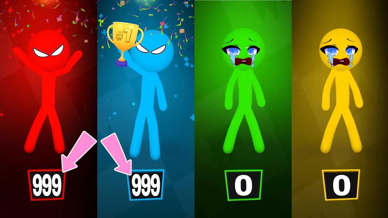 ULTIMATE Stickman 2x2 Cup! Stickman Party 234 MiniGames - YouTube