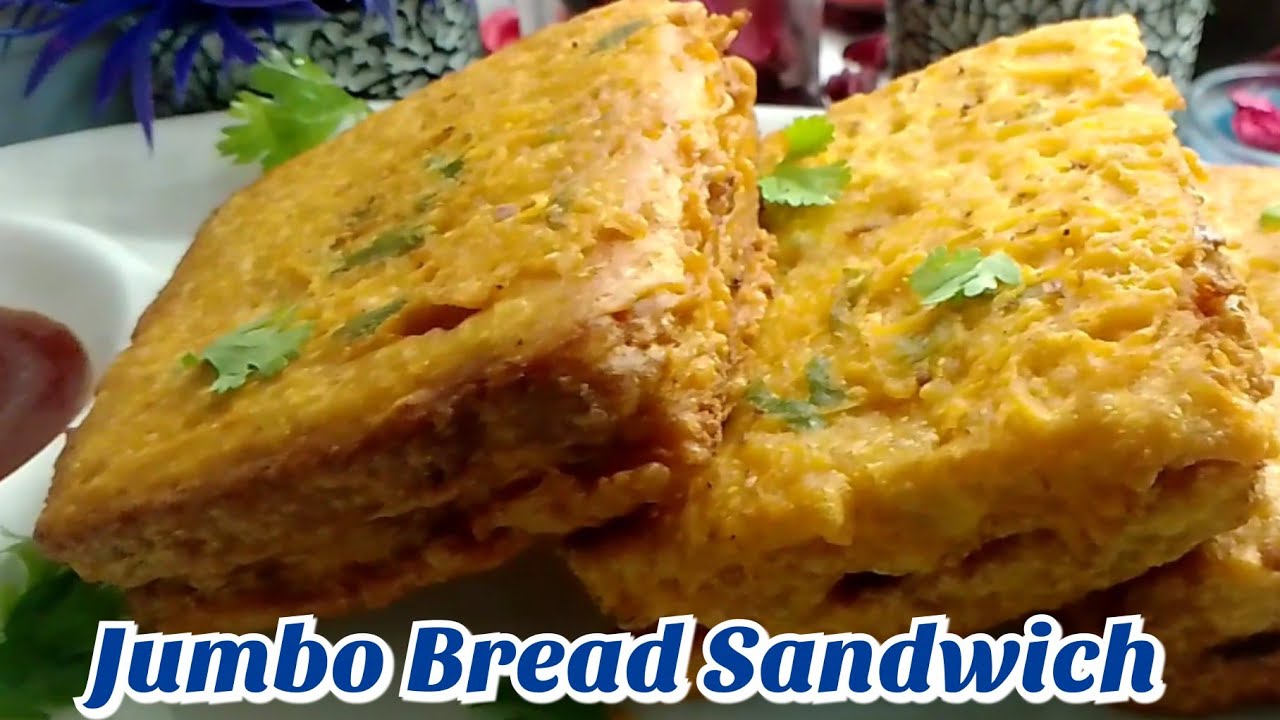 Jumbo Aloo Bread Sandwich Recipe|Jumbo Bread Pakora Sandwich Recipe ...