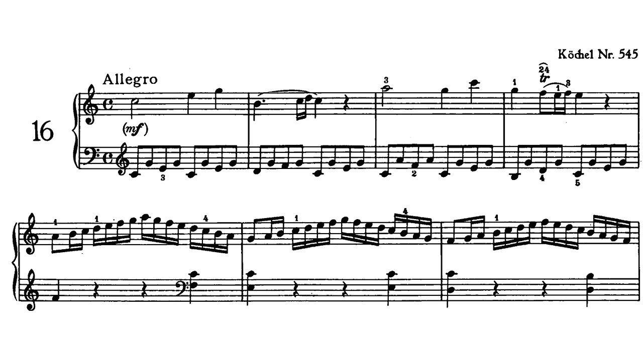 Mozart: Piano Sonata No. 16 in C major KV 545 - Christoph Eschenbach ...