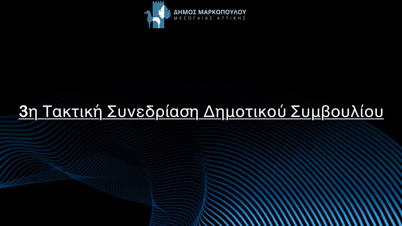 3η Τακτική Συνεδρίαση Δημοτικού Συμβουλίου 30/1/2024 - YouTube