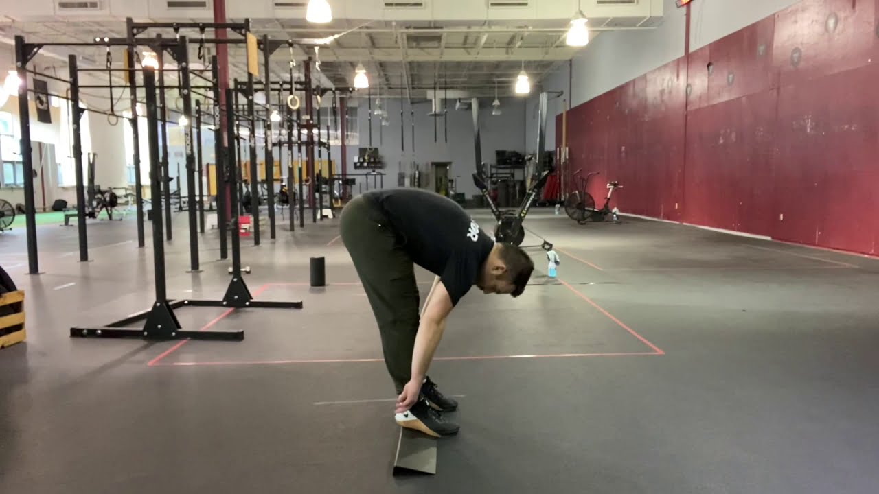 Heels Elevated Toe Touch - YouTube