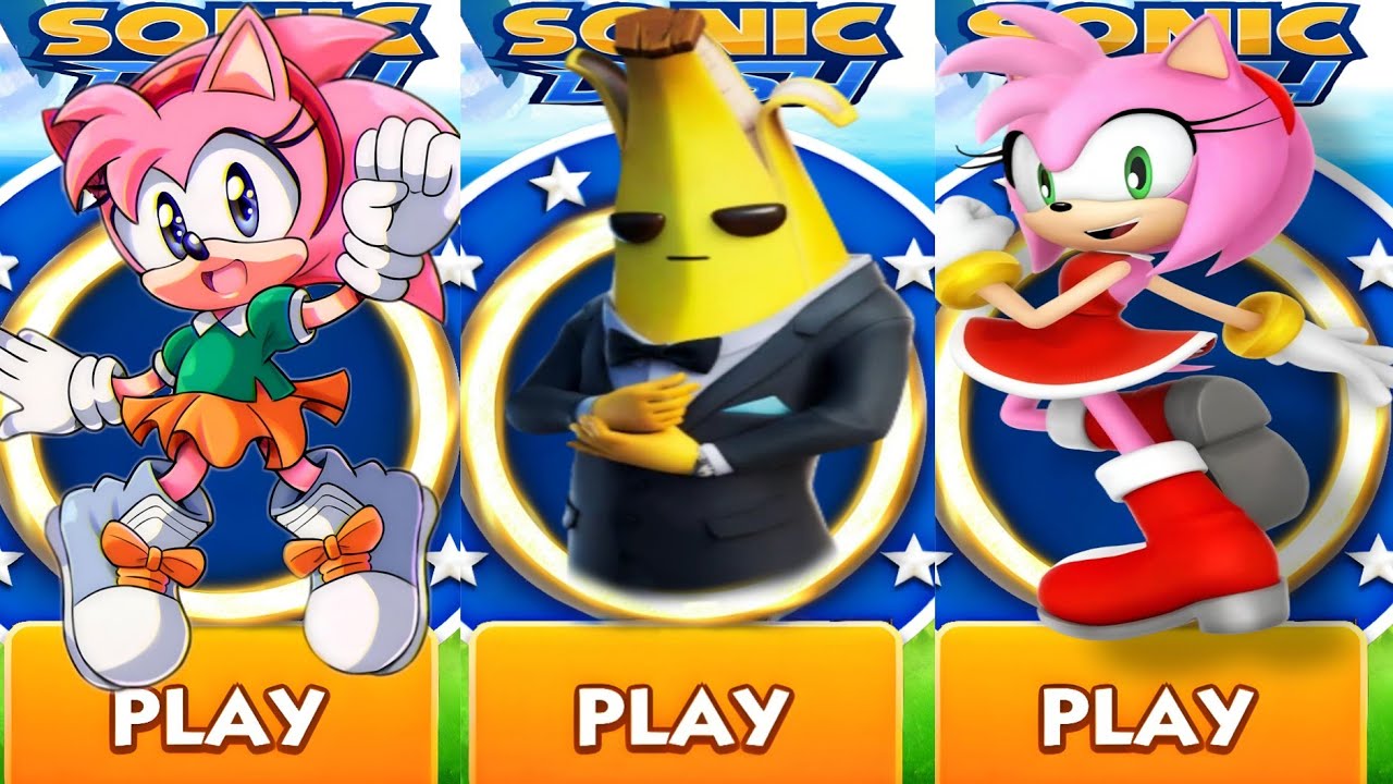 Sonic Dash - Jingle Amy vs Agent Dash vs Sport Amy - All Characters ...
