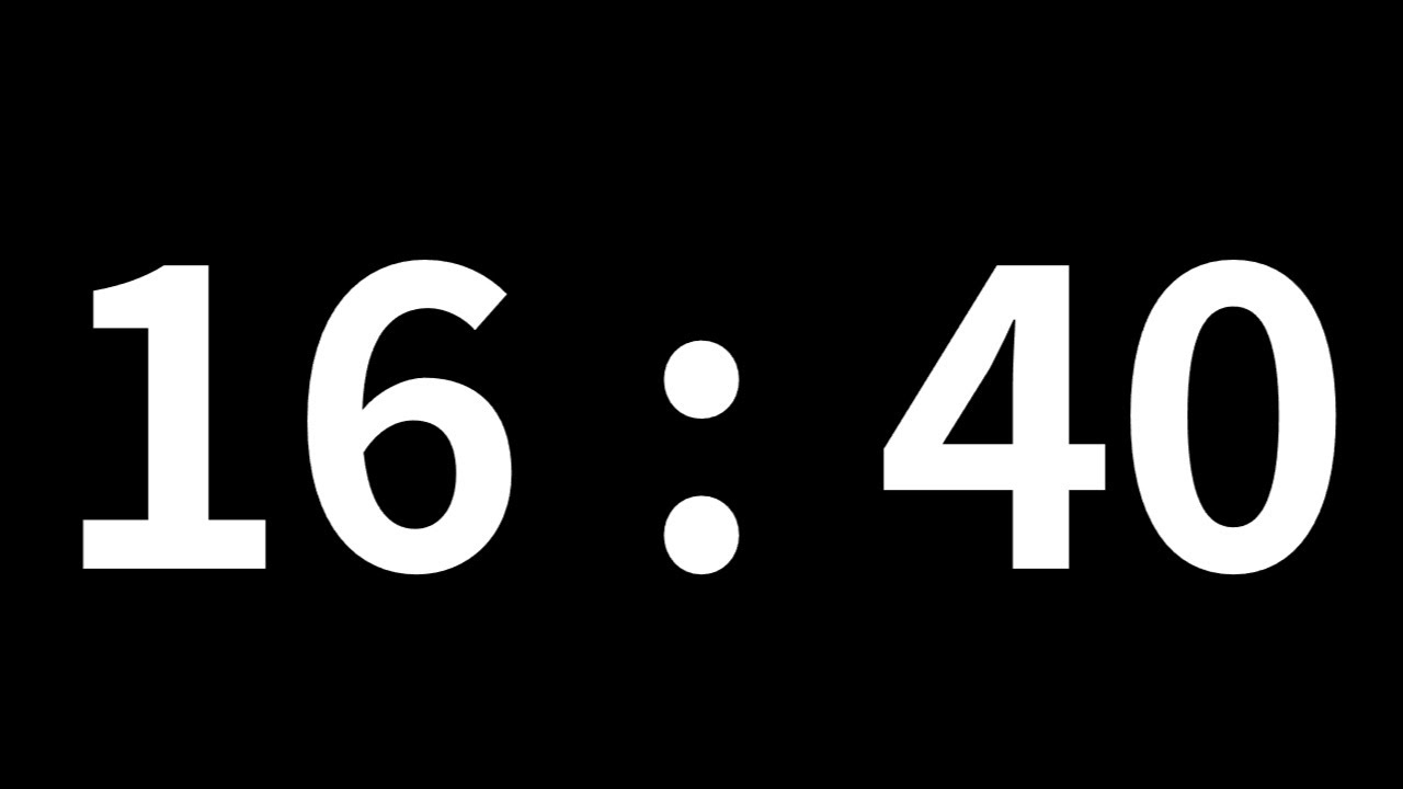 16분 40초 타이머 16minute 40second timer 1000 second timer - YouTube