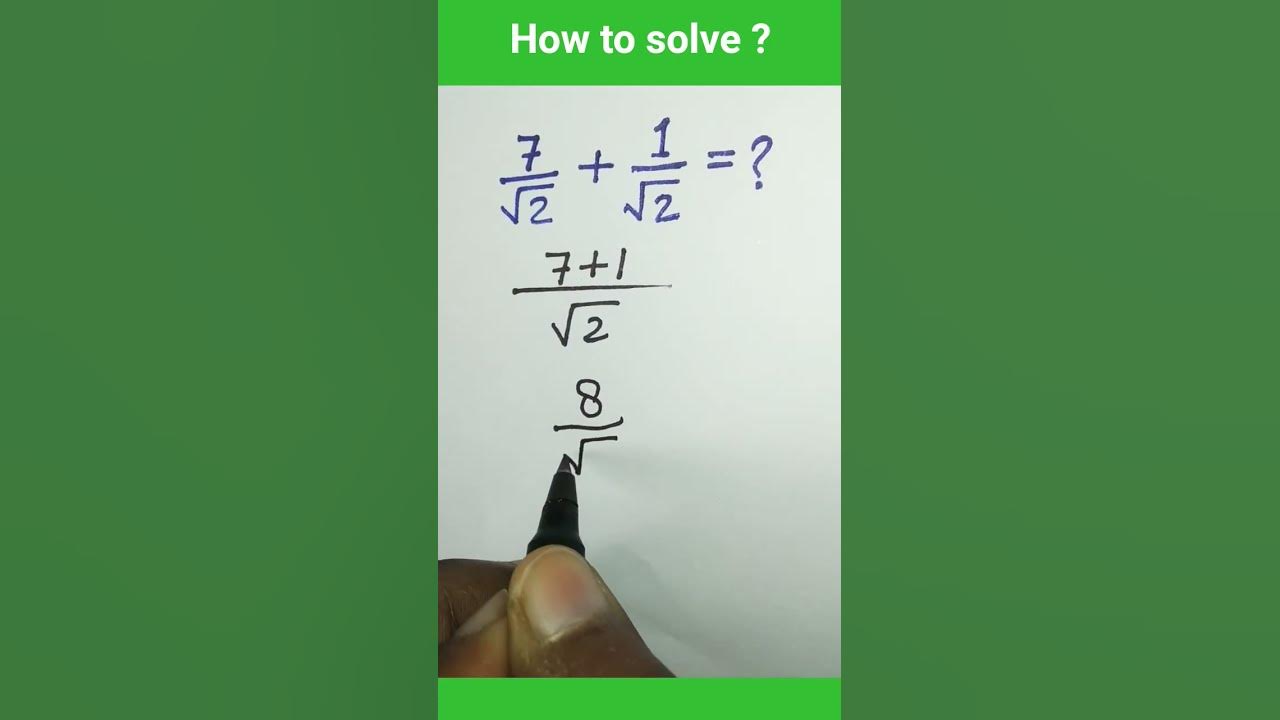 Addition Root Fraction #maths #shorts - YouTube