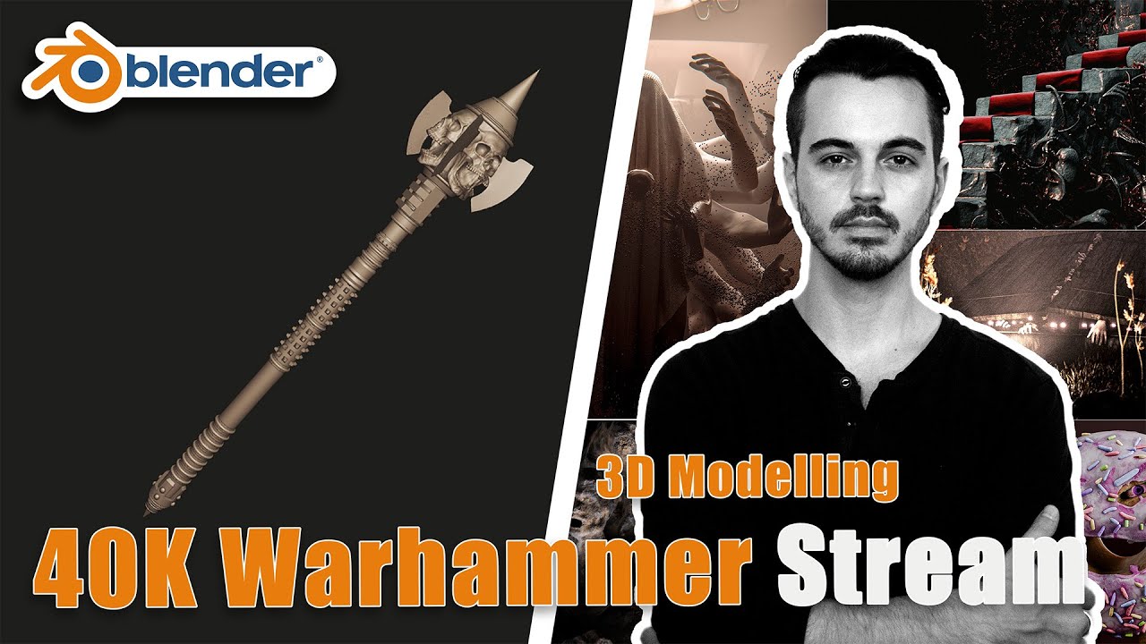 Lost Mace of Corswain WH40K | Blender | Hard Surface - YouTube