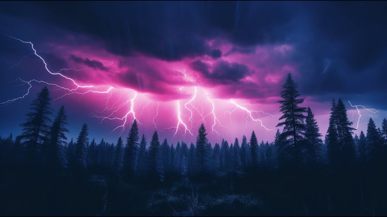 Relieve Stress With Strong Thunder, Roaring Waves And Strong Winds ...