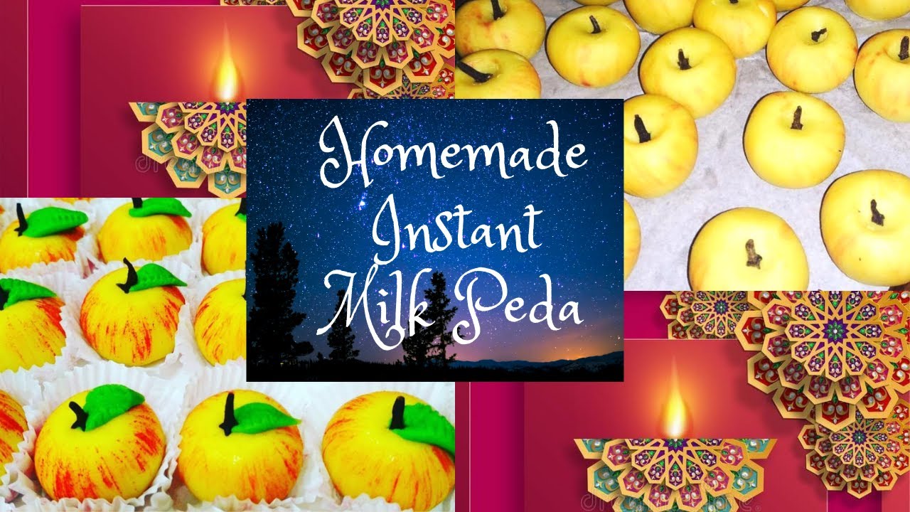 Instant Milk Peda/Homemade milkpeda/Dhooth Peda/Diwali Sweets - YouTube