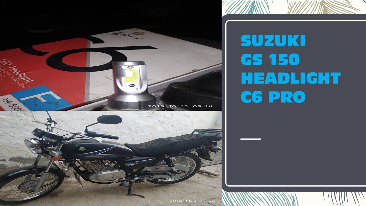 SUZUKI GS 150 HEADLIGHT - YouTube