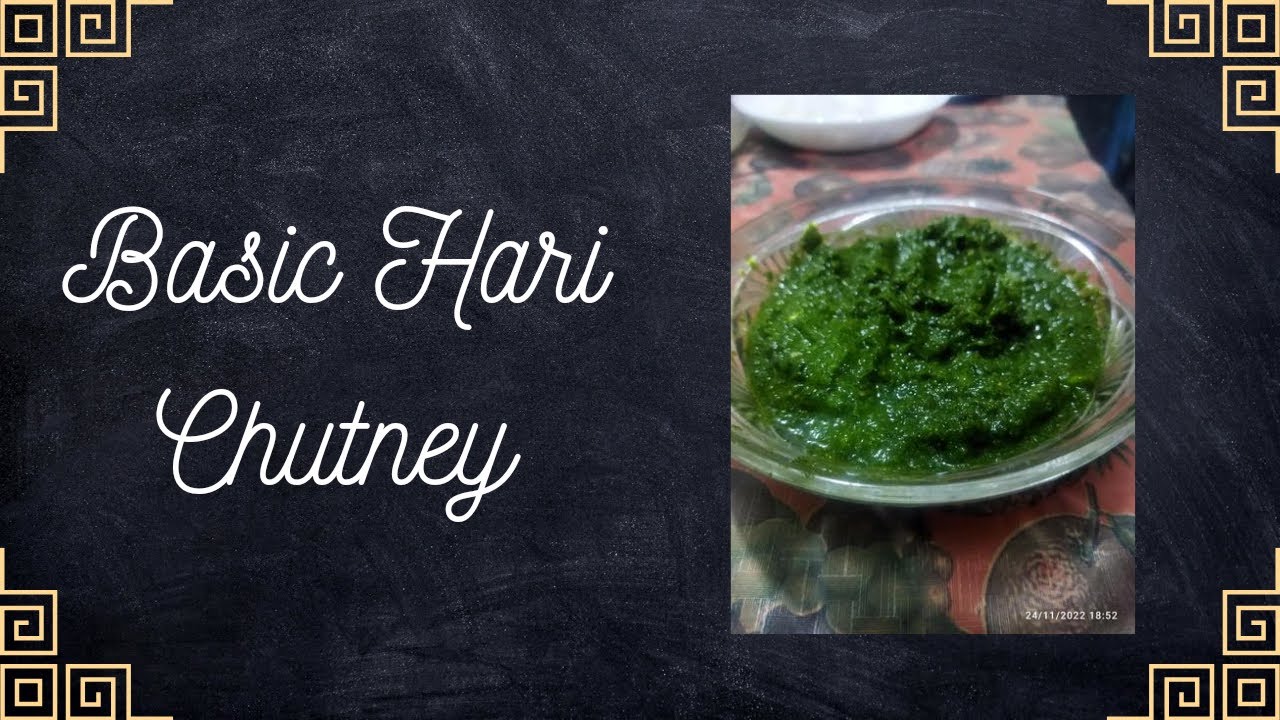 Basic Hari Chutney | Hari Chutney Recipe - YouTube