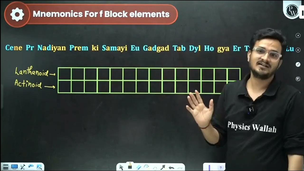 Mnemonics For f Block elements#physicswallah - YouTube