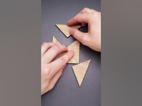 Make 2 squares using all 5 triangles - YouTube