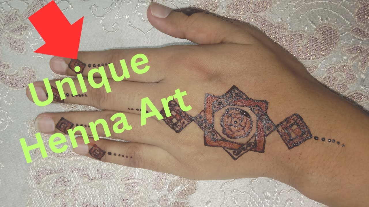Square Mehndi Design on Back of Left Hand 🌟 | Unique Henna Art # ...