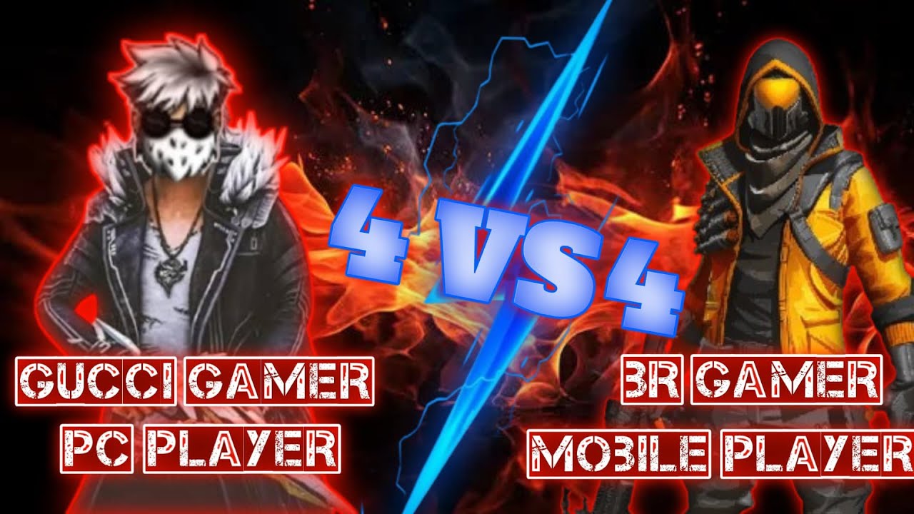 GUCCI GAMER🆚BR GAMER 4🆚4 CUSTOM ROOM CHALLENGE ! Pc Player Vs Mobile ...