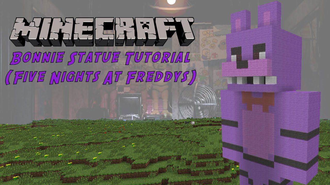 Minecraft Tutorial: Bonnie (Five Nights At Freddy's) Statue - YouTube