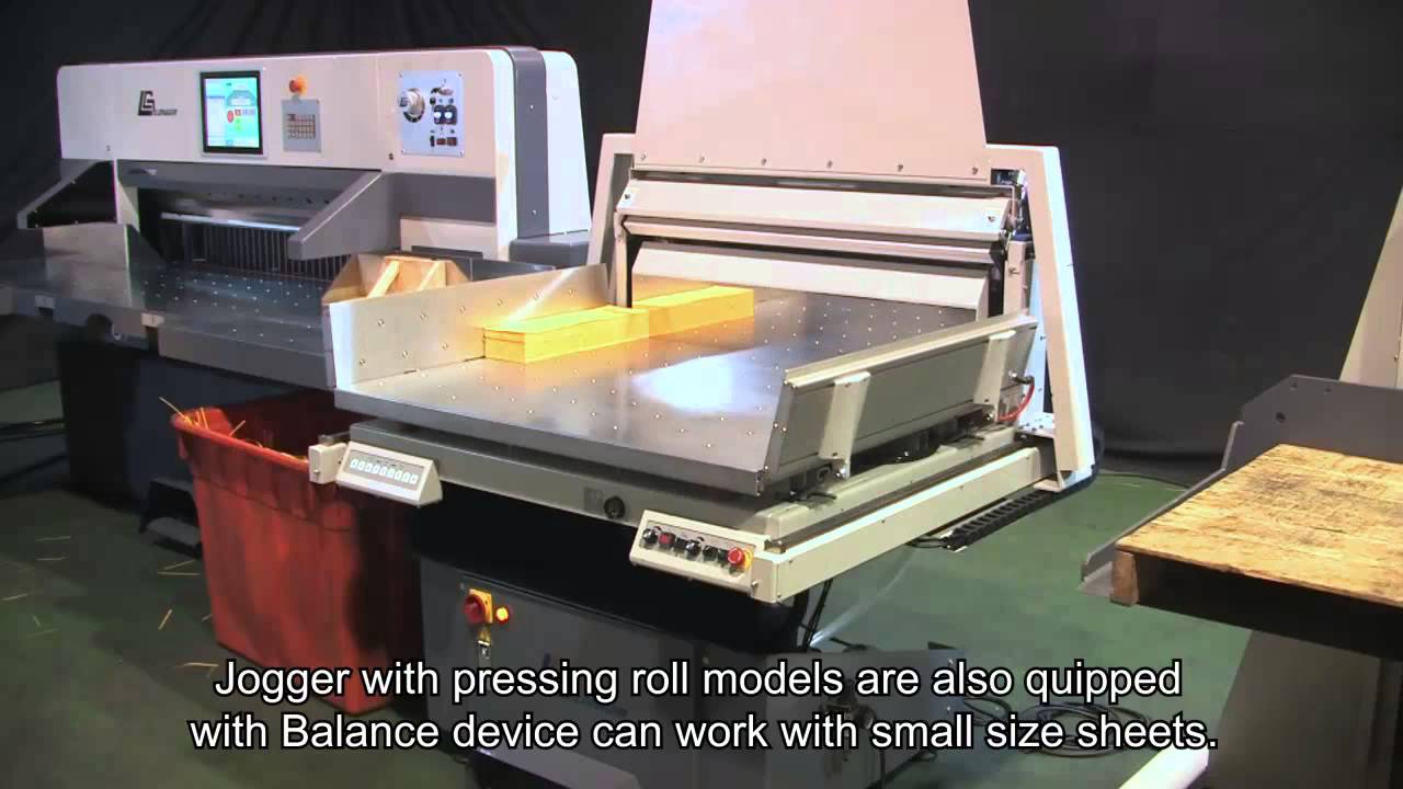 LONGER paper cutting machine / Paper guillotine system - YouTube